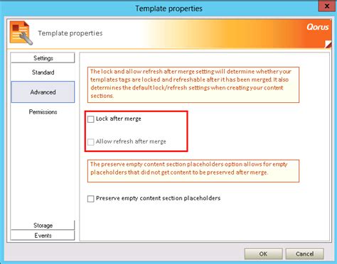 Advanced Settings Qorus Docgeneration Helpdesk And Knowledge Center