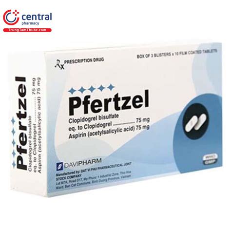[chÍnh HÃng] Thuốc Pfertzel 75mg Dự Phòng Các Biến Chứng Huyết Khối