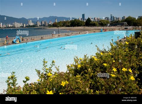 Kitsilano Beach Park And Swimming Pool Overlook English Bay And The