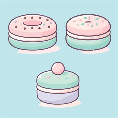 Cute Macarons Illustration Bundle 66675909 Vector Art At Vecteezy