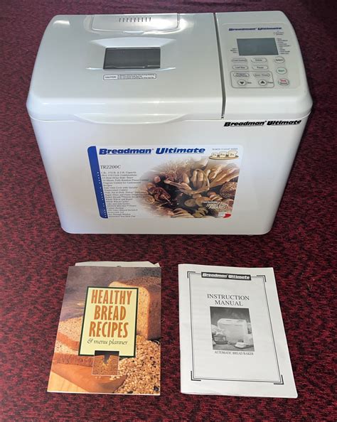 Breadman Electric Bread Maker Model Tr2200c 86609