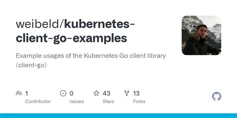 Github Weibeldkubernetes Client Go Examples Example Usages Of The