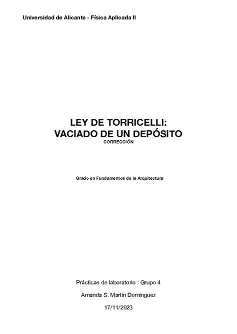 P1 Torricelli Corregida Amanda Soledad Martín Domínguez Ley De