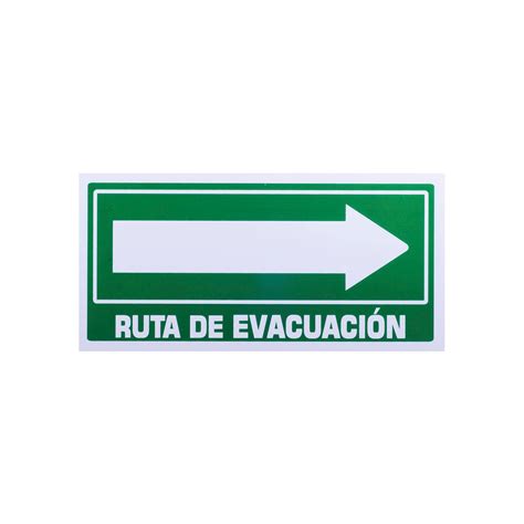 Señalamiento Ruta De Evacuación Derecha 15 X 30 Safety Mart Mx