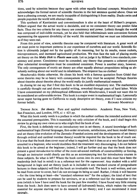 Thomas Jech Set Theory Pure And Applied Mathematics Academic Press