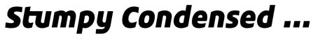 Stumpy Condensed Oblique Fuente Webfont And Desktop Myfonts