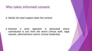 A Power Point Presentation On Informed Consent In Surgery Pptx