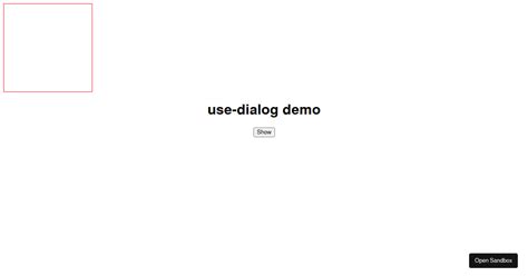 Use Dialog Codesandbox