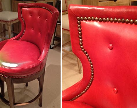 Red Leather Bar Stools With Backs Douroubi