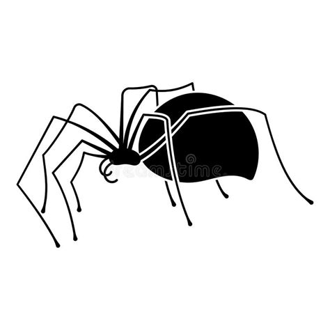 Spider Icon Monochrome Style Stock Vector Illustration Of Horror