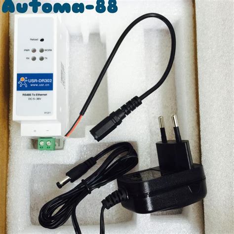 jual usr dr302 din rail rs485 to ethernet converter support modbus tcp