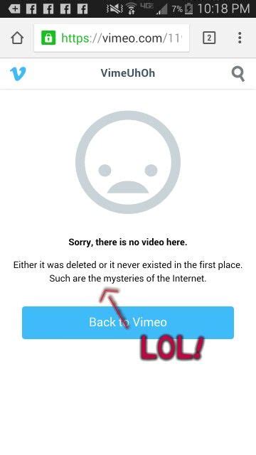 Vimeo Error Message Error Message Humor Lol