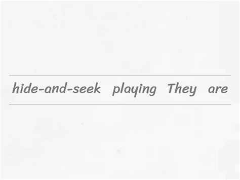 Sm1 Present Continuous Action Verbs Unjumble