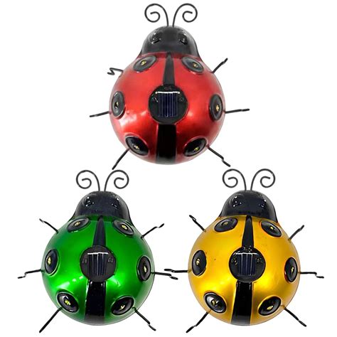Outdoor Waterproof Decoration Ladybug Garden Decor Solar Figurine Lights