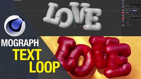 Text Animation Loop Tutorial with Cinema 4d Mograph & Dynamics - YouTube