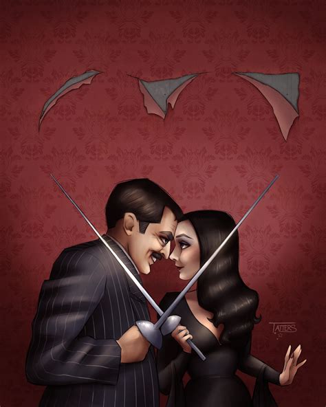 Morticia And Gomez Art