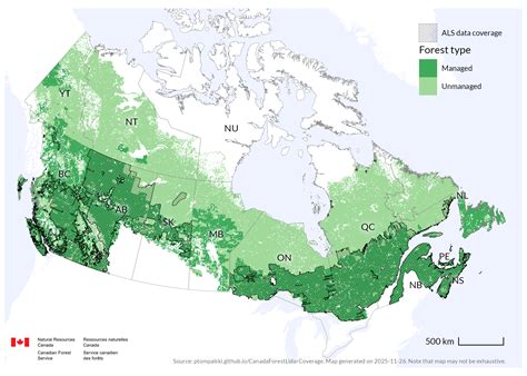 Coverage Maps Als Data Coverage In Canadian Forests