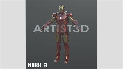 Iron Man Mark 8 Cosplay Full Size Suit 3d Model By Artist 3d Artist