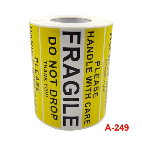 50100pcs 4 Inch Fragile Warning Sticker Packaging Vicedeal