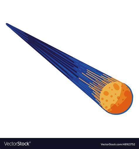 Meteor Orbiting Royalty Free Vector Image Vectorstock
