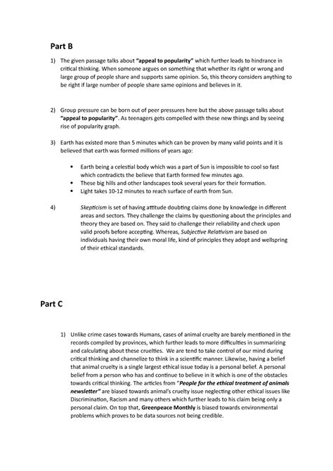 Modr 1770 Assignment Part B The Given Passage Talks About “appeal To