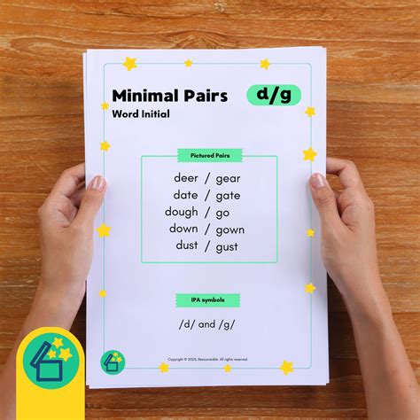 Minimal Pairs D And G Speech Therapy Activities Pdf Resourceible
