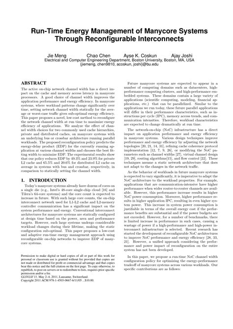 pdf run time energy management of manycore systems through