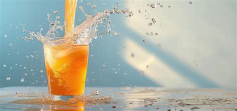 Premium Photo | Splashing Orange Juice in Glass