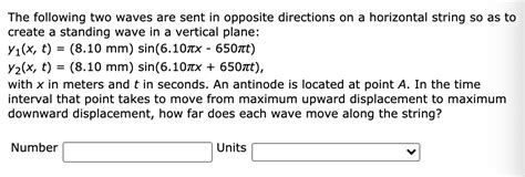 Solved The Following Two Waves Are Sent In Opposite