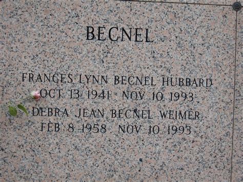 Debra Jean “debbie” Becnel Weimer 1958 1993 Mémorial Find A Grave