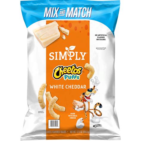 Cheetos Simply Puffs White Cheddar Cheese Flavored Snacks Smartlabel™