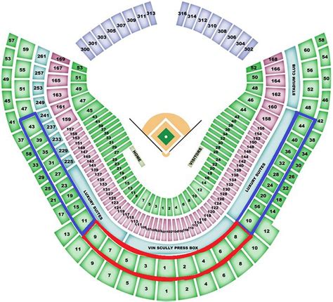 Dodger Stadium Seating Chart Map