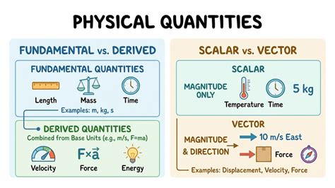 Physical Quantities Fundamental Vs Derived Scalar Vs Vector