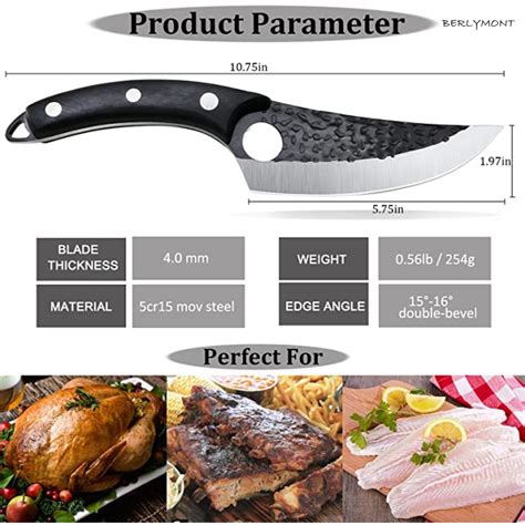 Set Cutite Bucatarie Cutit Macelar Cutit Japonez Forjat Manual Full Tang Antiaderent De