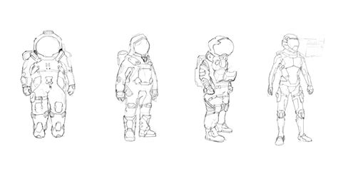 Futuristic Space Suit Concept Art 3d Space Suit Model