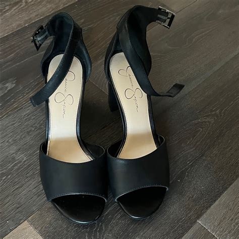 Jessica Simpson Shoes Jessica Simpson Black Strappy Heels Poshmark