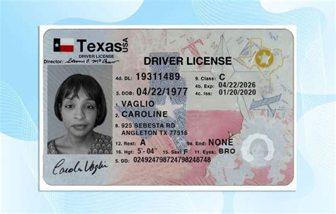 Texas Drivers License Template Psd