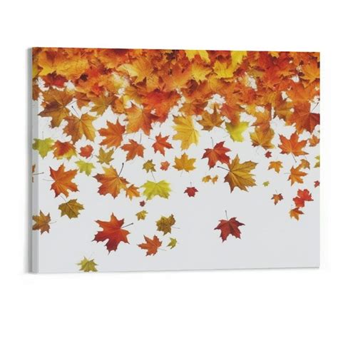 Canvas Wall Art Thanksgiving Day Romantic Autumn The Fall Of Maple