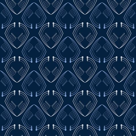 Premium Vector Dynamic Seamless Pattern Of Curved Lines White Shapes