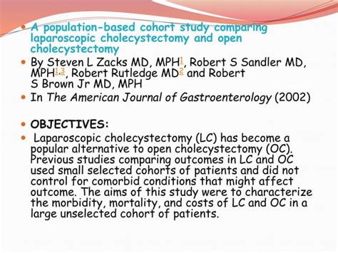 Open Vs Laparoscopic Cholecystectomy Pptx