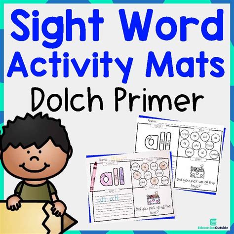 Dolch Sight Words Activity Sheets For Primer By Rysus Guidance Tpt