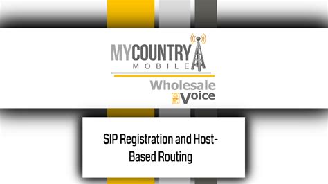 Sip Registration And Host Based Routing Wholesale Voice