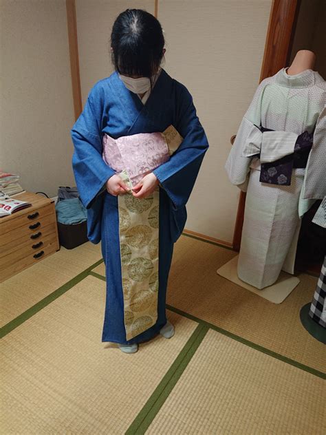 【中級】「貝の口・矢の字・吉弥結びなど」ふだん着着物を楽しむために きものabc～奈良市着付け教室～《ラクとキレイが両立する着付け》で日常