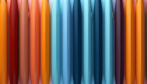 Gel Pen Flat Design Top View Modern Theme 3d Render Complementary Color