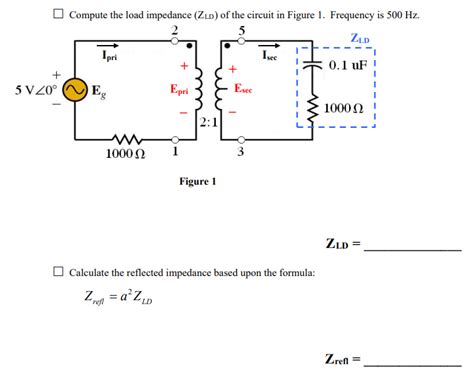 Solved Compute The Load Impedance Zo Of The Circuit In Chegg