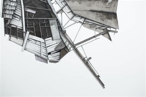 Seth Clark Mass Study Iii Layered Paper And Drawing Collage