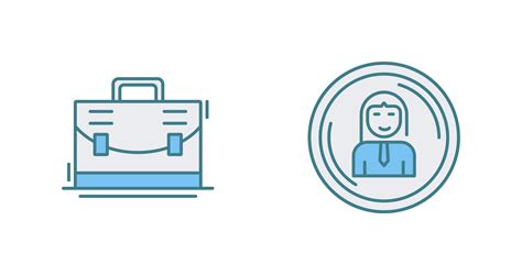 Briefcase And User Icon Vector Art At Vecteezy