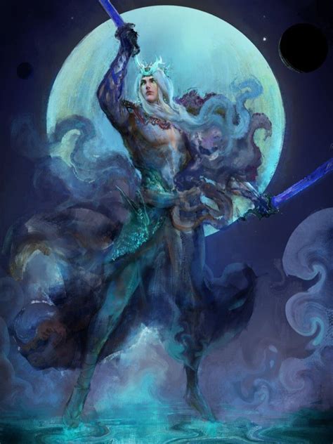 Tsukuyomi God Of The Moon God Art Mythology Art Japanese Mythology