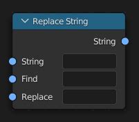 Replace String Node Blender Manual