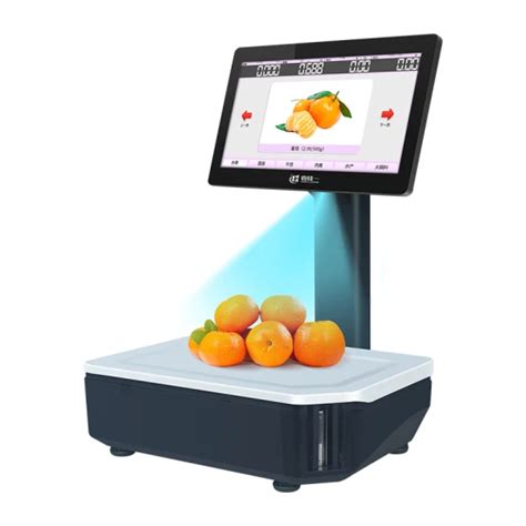 New Fresh Food Market Ai Weighing Intelligent Electronic Barcode Scale With Printer Weighing